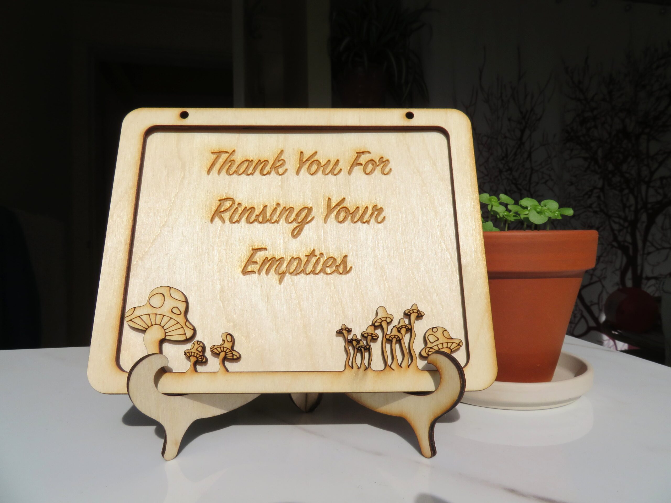 Empties Sign - Funky Mushroom Design | SpriteWorks